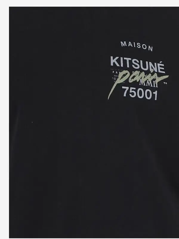 Maison Kitsuné Logo-print Fox-motif T-shirt