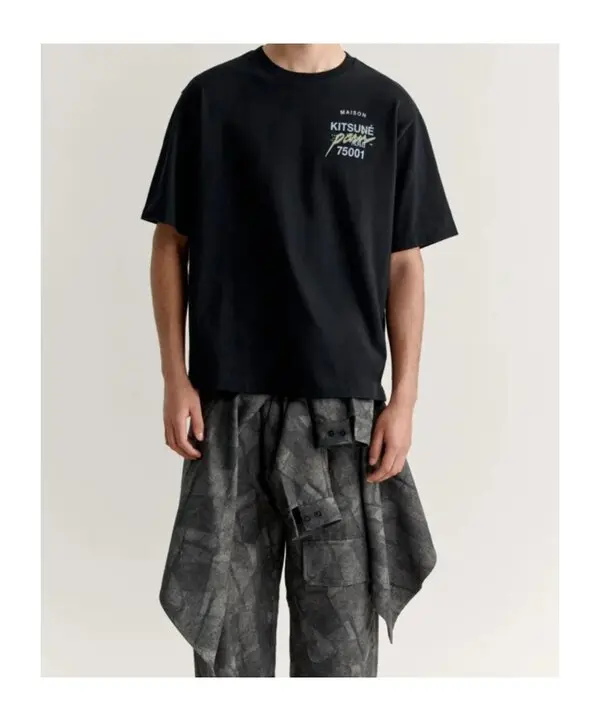 Maison Kitsuné Logo-print Fox-motif T-shirt