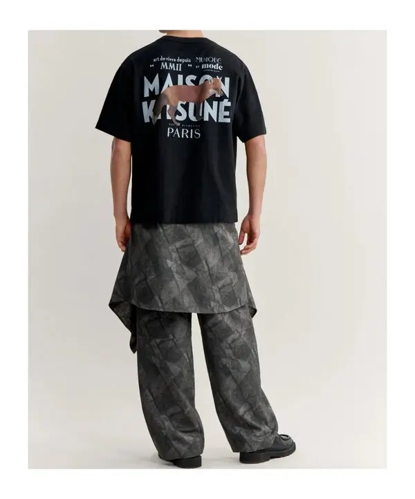 Maison Kitsuné Logo-print Fox-motif T-shirt