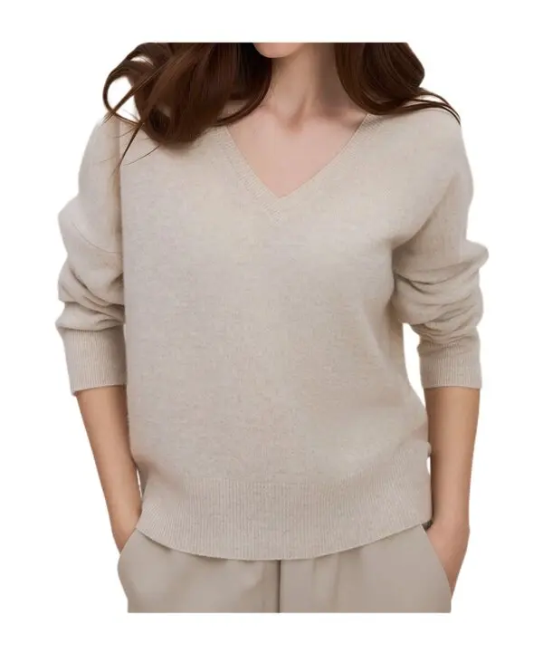 Marella Ribbed V-neck Knit Top