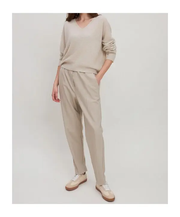 Marella Ribbed V-neck Knit Top