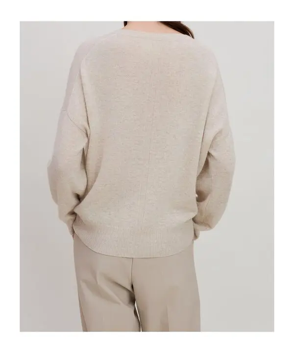Marella Ribbed V-neck Knit Top