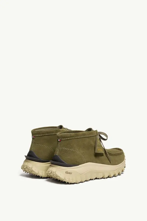 Moncler Clarks Originals Trailgrip Wallabee Gtx Suede Boots - Olive Green