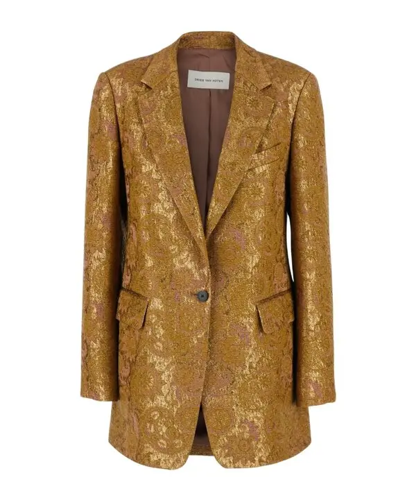Dries Van Noten Long-sleeve Blazer - Metallic