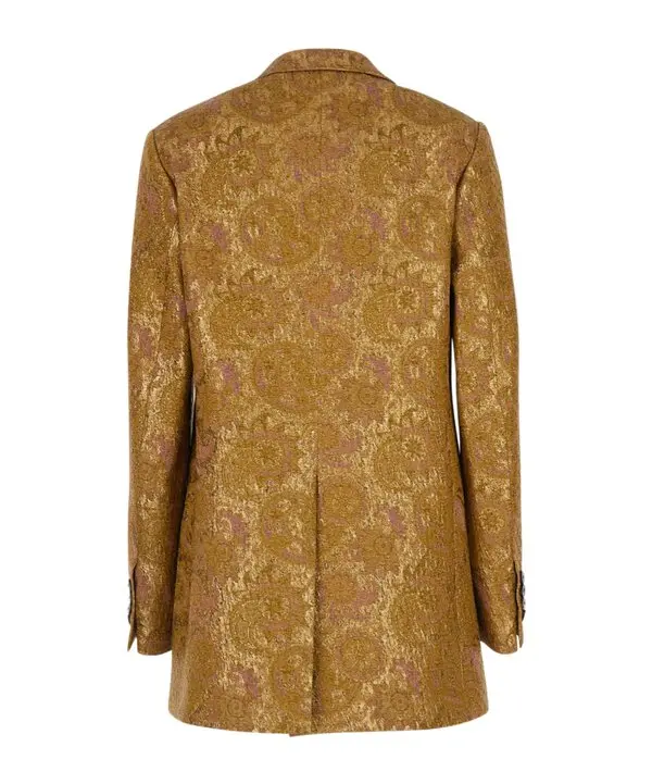 Dries Van Noten Long-sleeve Blazer - Metallic