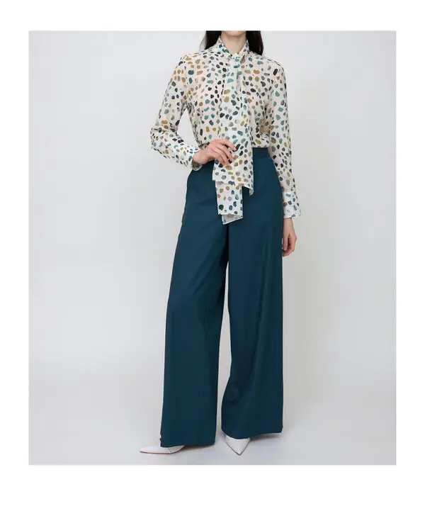 Marella Elastic-waist Wide-leg Casual Trousers