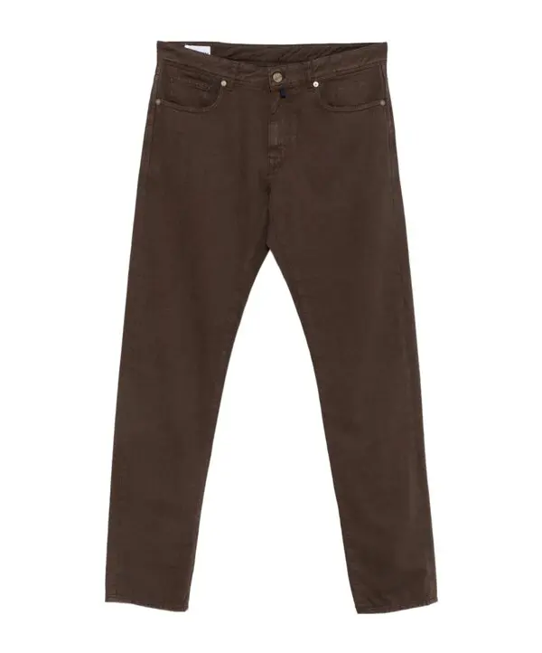 Incotex Logo-patch Belt-loop Trousers
