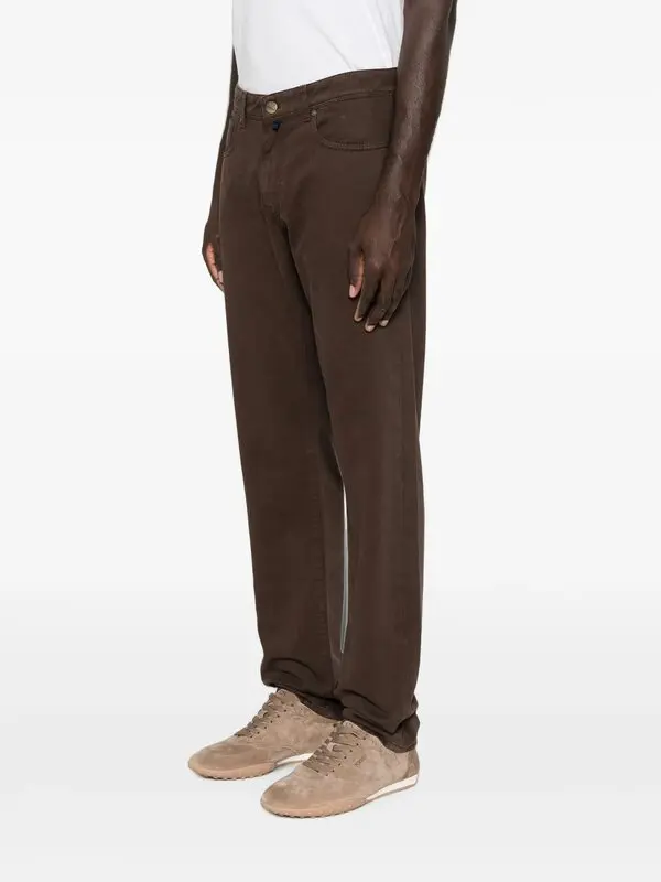 Incotex Logo-patch Belt-loop Trousers