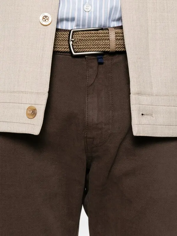 Incotex Logo-patch Belt-loop Trousers