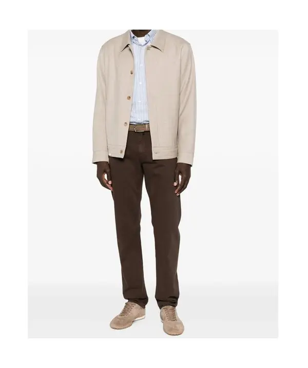 Incotex Logo-patch Belt-loop Trousers
