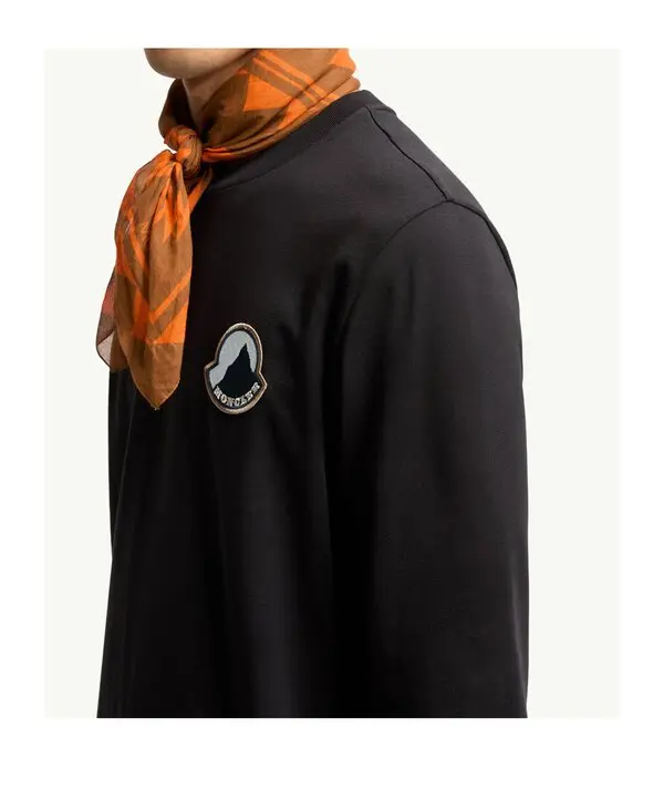 Moncler Logo Cotton Long Sleeve T-shirt
