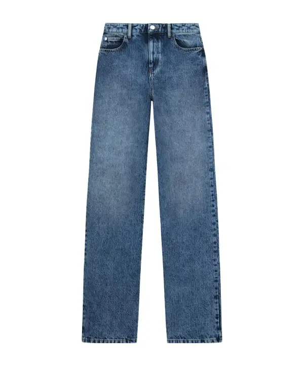 Emporio Armani Straight-leg Five-pocket Denim Jeans With A Vintage Look - Blue