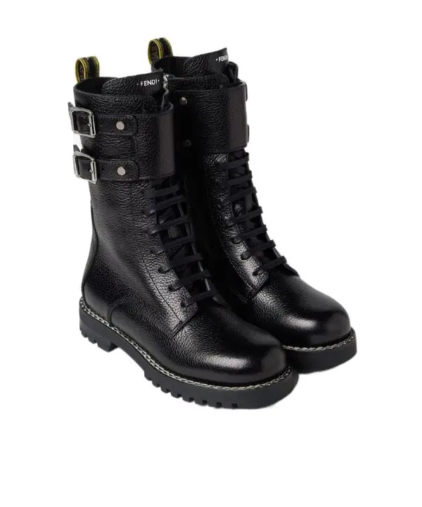 Fendi Commando Leather Boots