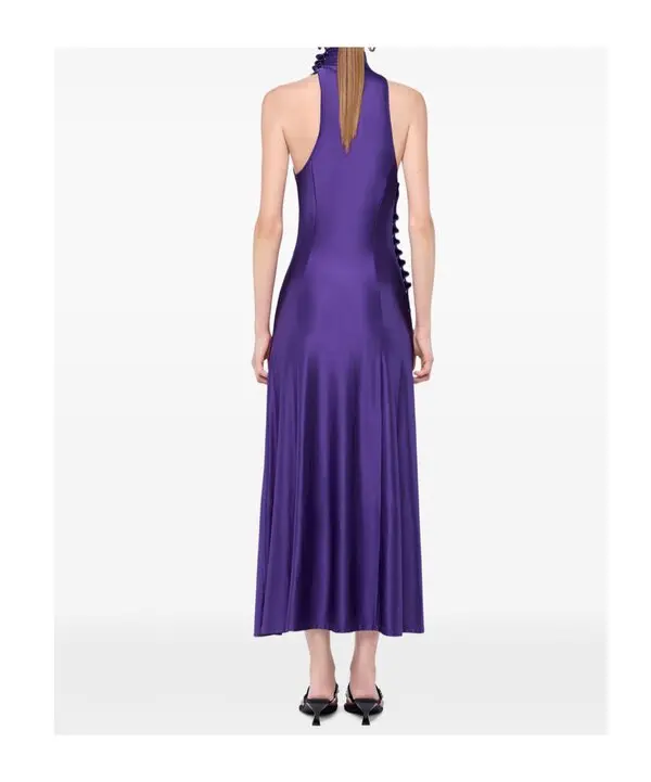 Rabanne Ruched High-neck Dress