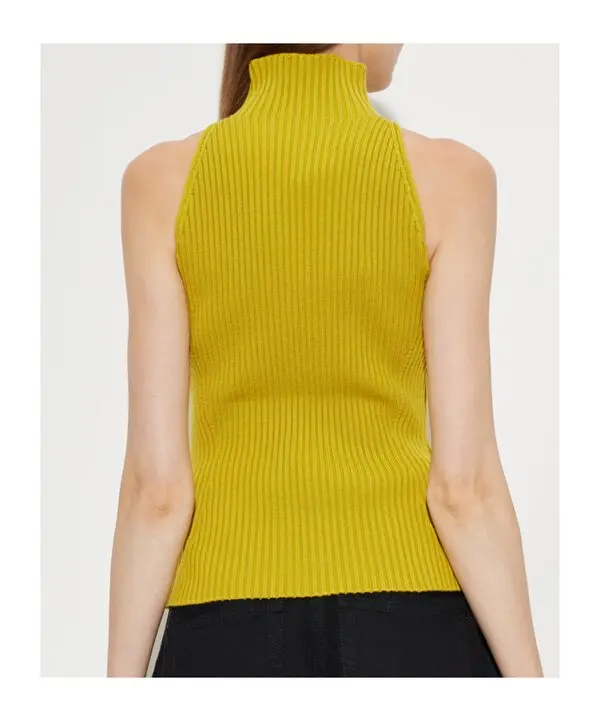 Alaïa Wool Stand-collar Top