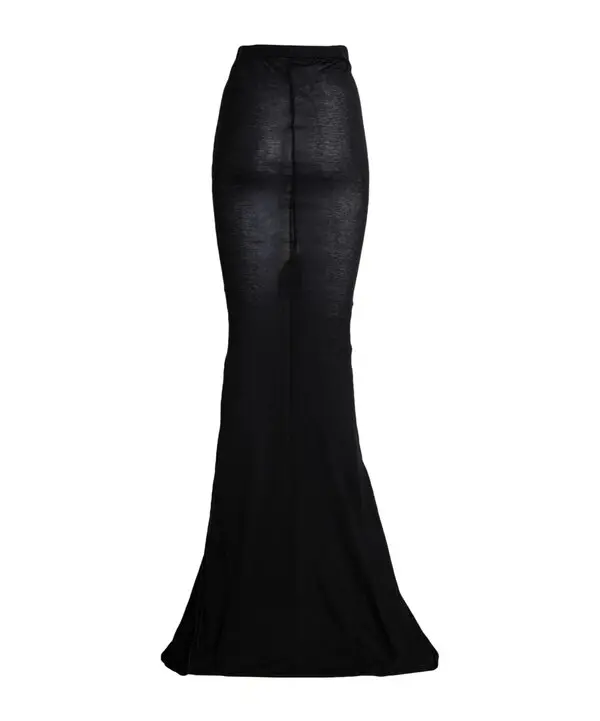 Rick Owens Simple Solid-color Stretch Skirt