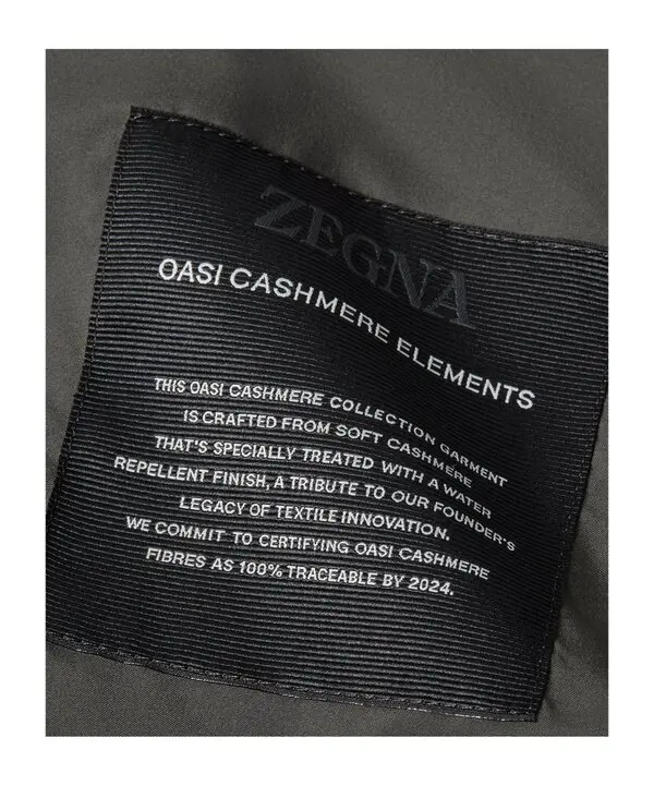 Zegna Dark Grey Multimelange Oasi Cashmere Elements Bomber