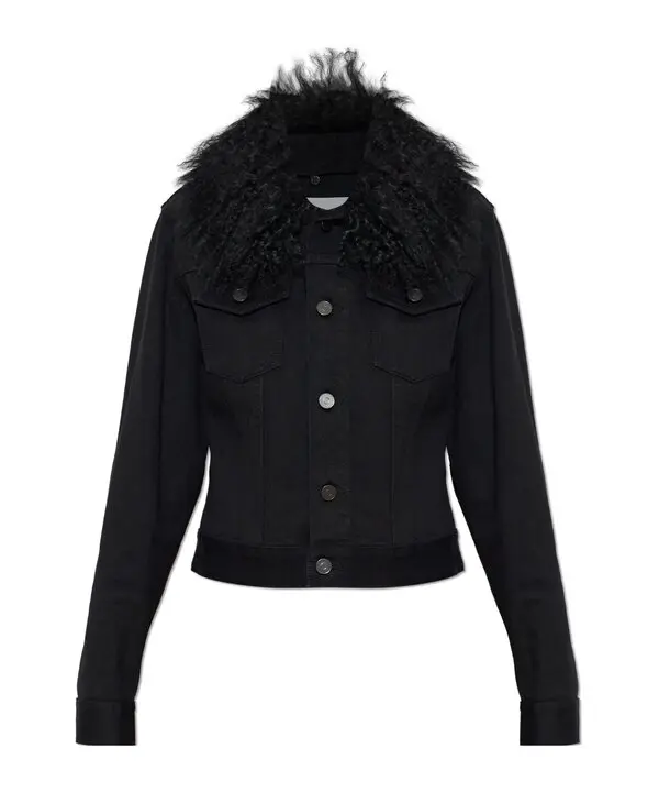 Alaïa Faux-fur Collar Jacket - Black