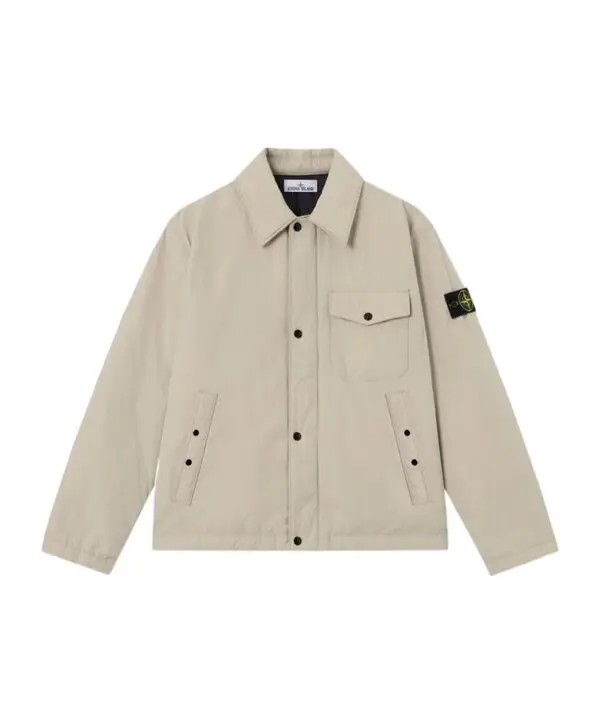 Stone Island Quilted Button-up Jacket