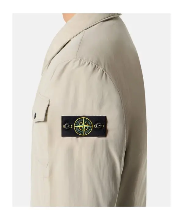 Stone Island Quilted Button-up Jacket