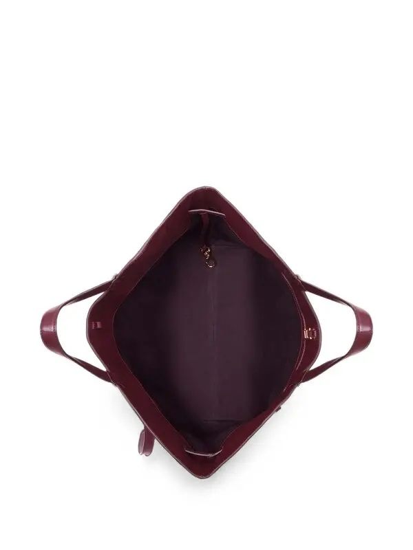 ANINE BING Elly Tote Small-grained Leather Fig