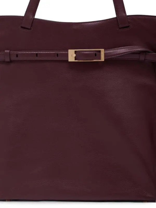ANINE BING Elly Tote Small-grained Leather Fig