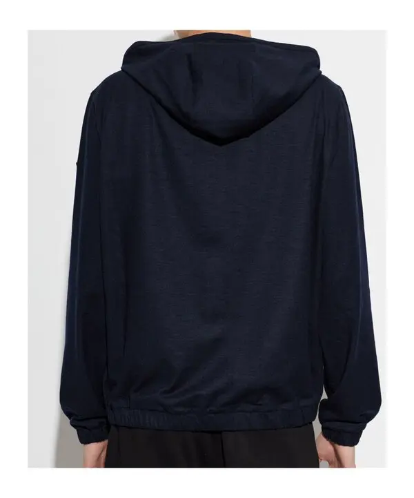 Moncler Flannel Zip-up Hoodie