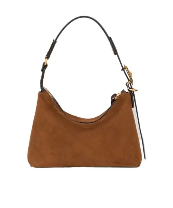 Etro Suede Buckled Shoulder Bag - Brown