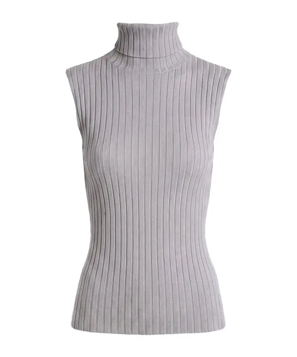 Marni Solidcolor Sleeveless Turtleneck Top