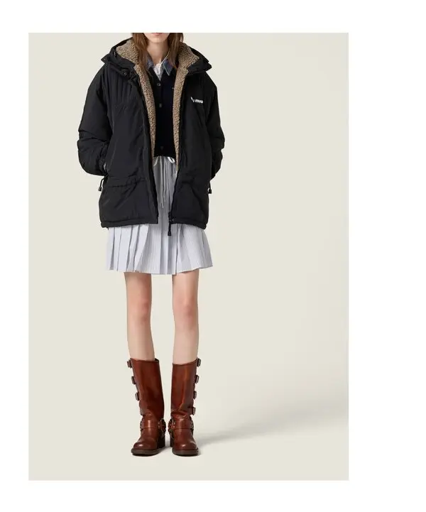Miu Miu Pongé Down Jacket