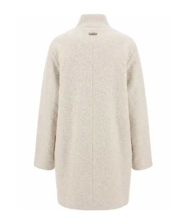 Peserico Ribbed Collar Sequined Coat