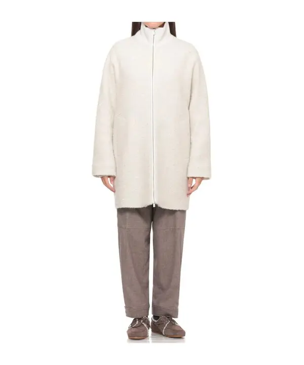 Peserico Ribbed Collar Sequined Coat