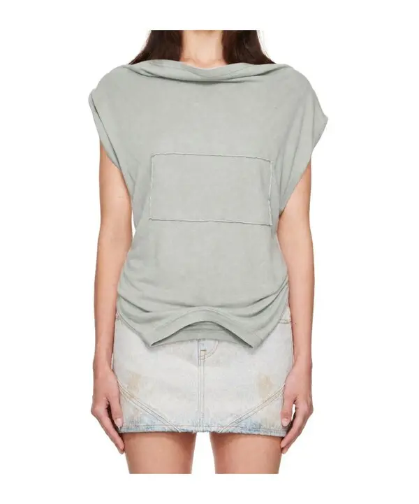 MAISON MARGIELA Twisted Back Cotton Top - No
