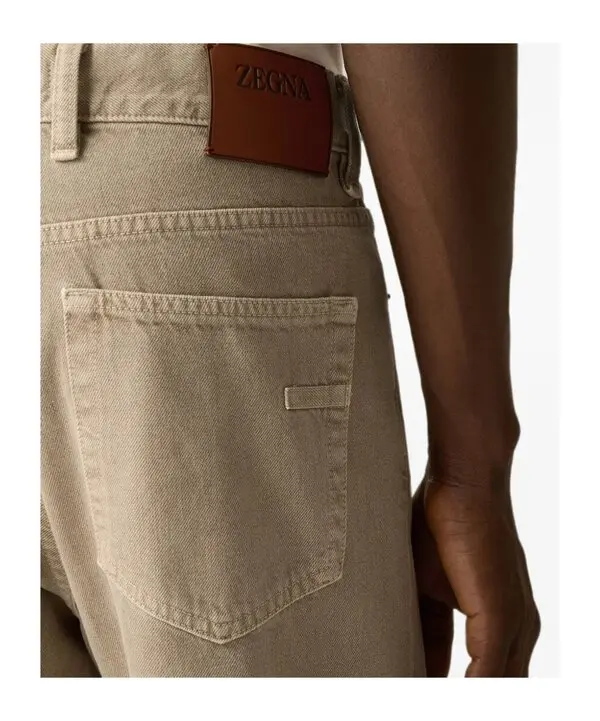 Zegna Light Taupe Cotton Roccia Pants