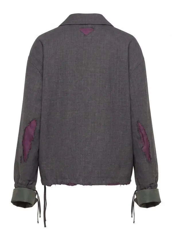 Prada Bonded Devoré Hopsack Blouson