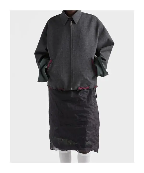 Prada Bonded Devoré Hopsack Blouson