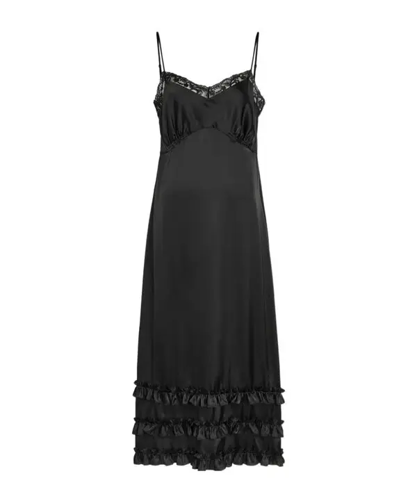 Simone Rocha Lace-trimmed Ruffle Midi Dress
