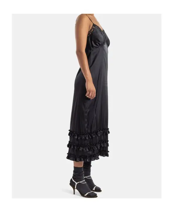 Simone Rocha Lace-trimmed Ruffle Midi Dress