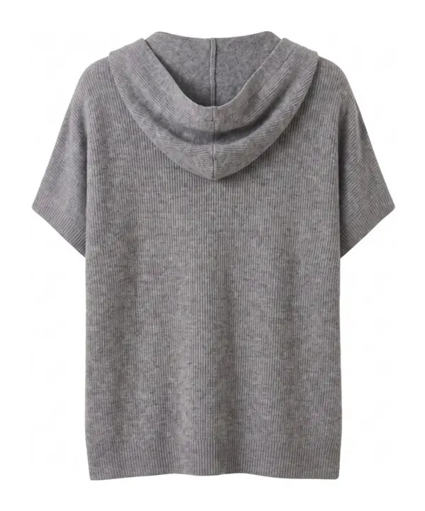 Peserico Short-sleeved Hooded Knit Top