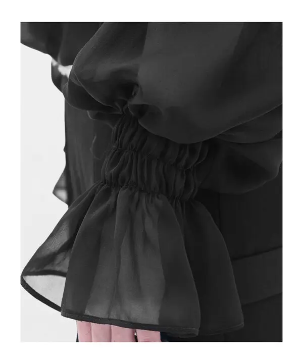 ANN DEMEULEMEESTER Celin Baloon Top With Drawstrings