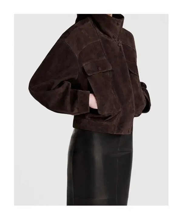 Nour Hammour Long-sleeve Leather Jacket