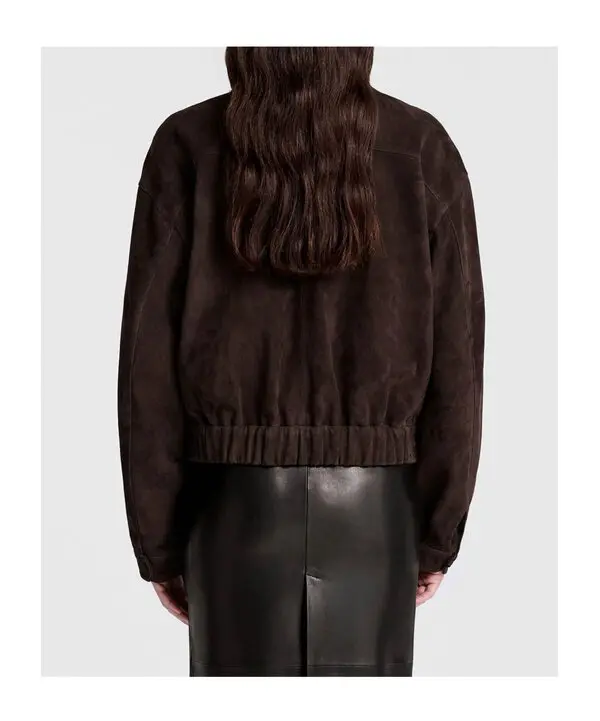 Nour Hammour Long-sleeve Leather Jacket
