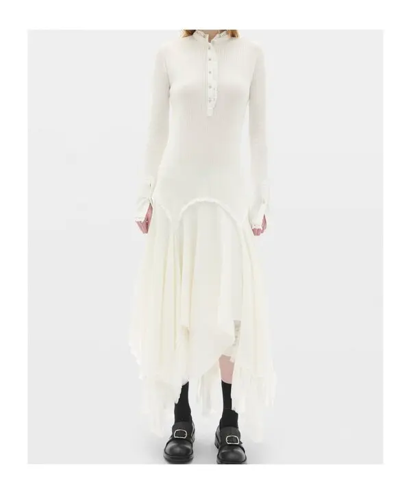 ANN DEMEULEMEESTER Tessie Serafino Ruffled Asymmetric Dress