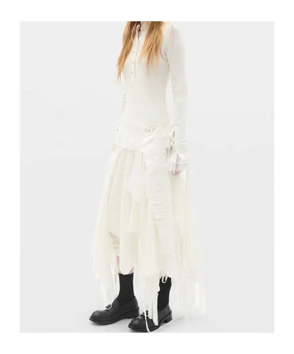ANN DEMEULEMEESTER Tessie Serafino Ruffled Asymmetric Dress
