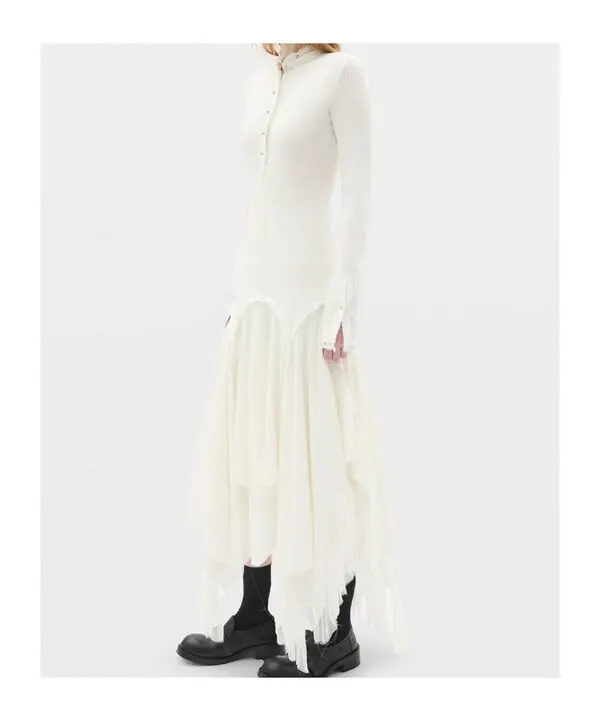 ANN DEMEULEMEESTER Tessie Serafino Ruffled Asymmetric Dress