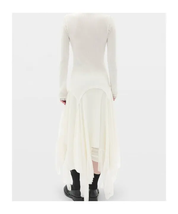 ANN DEMEULEMEESTER Tessie Serafino Ruffled Asymmetric Dress