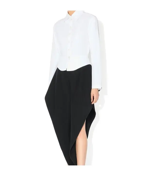 Alaïa Peplum Long-sleeved Poplin Shirt