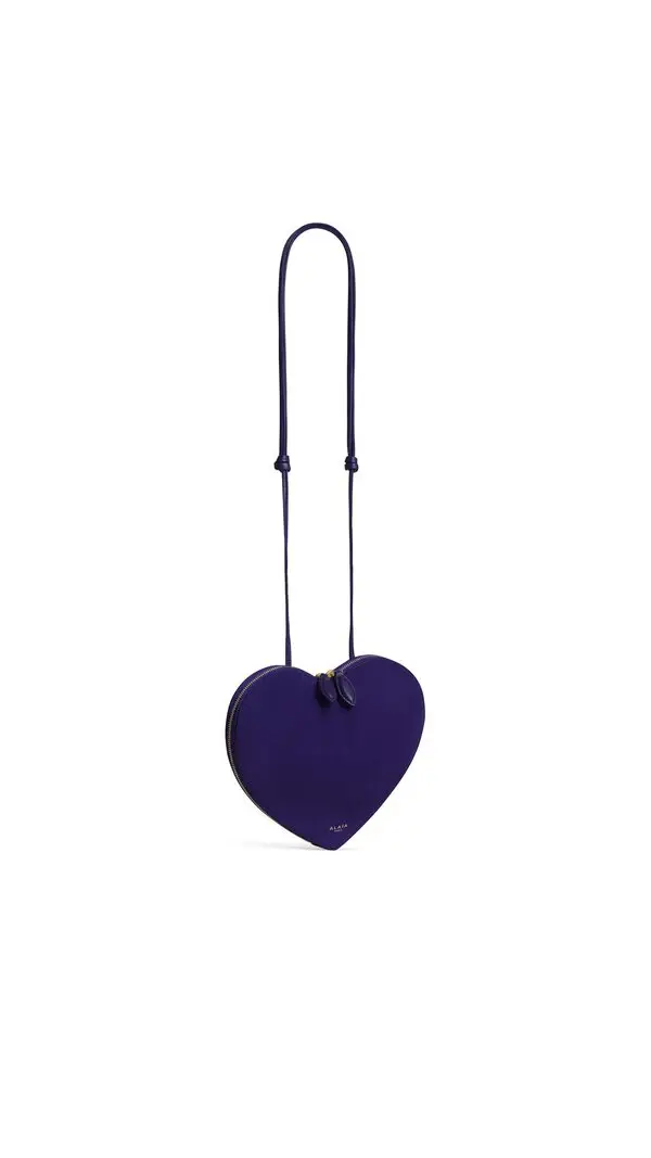 Alaïa Le Cœur Bi-material Bag In Leather - Iris Color