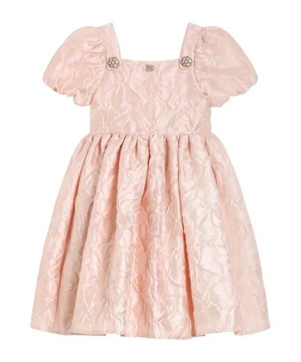 Dolce & Gabbana Jacquard Embellished Dress - Nude