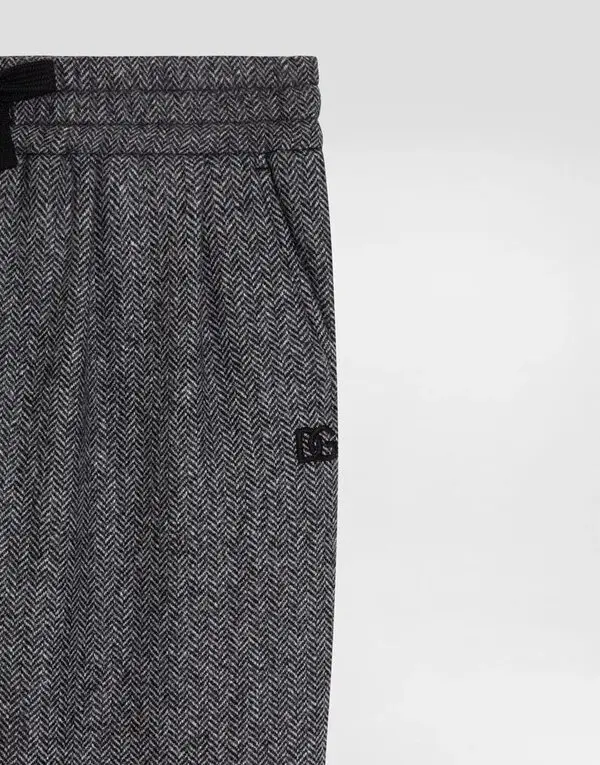Dolce & Gabbana Herringbone Drawstring Trousers
